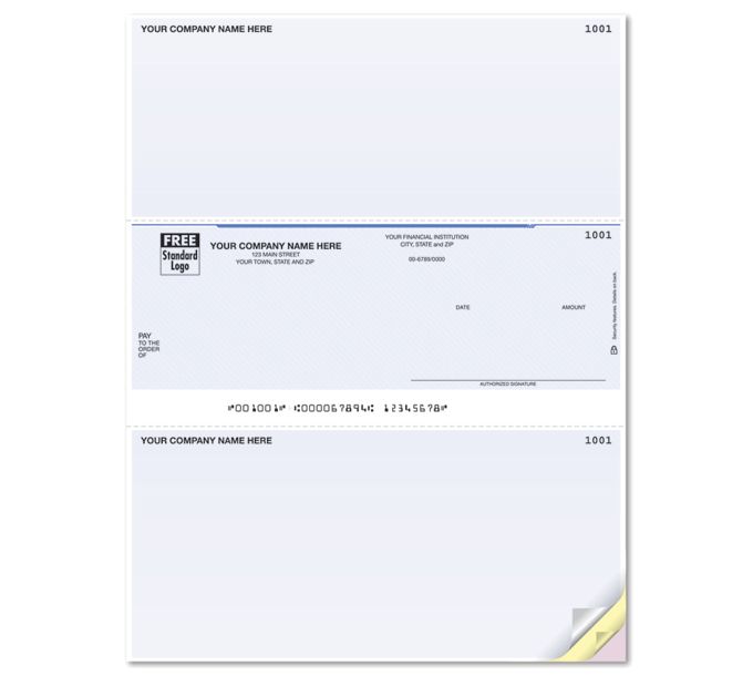 Laser Middle Unlined Printer Checks (DLM102) | Deluxe.com