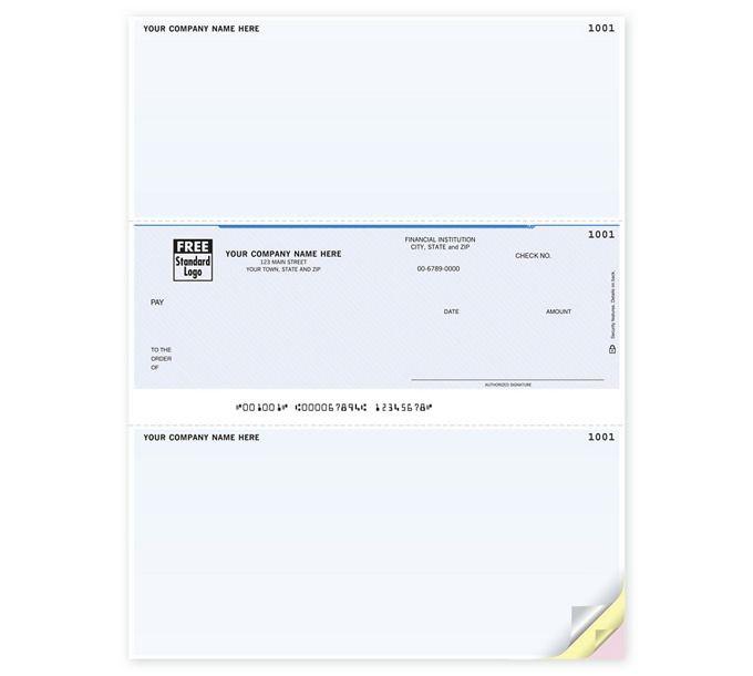 Business Checks - Laser Middle Multi-Purpose Check - DLM104 by Deluxe ...