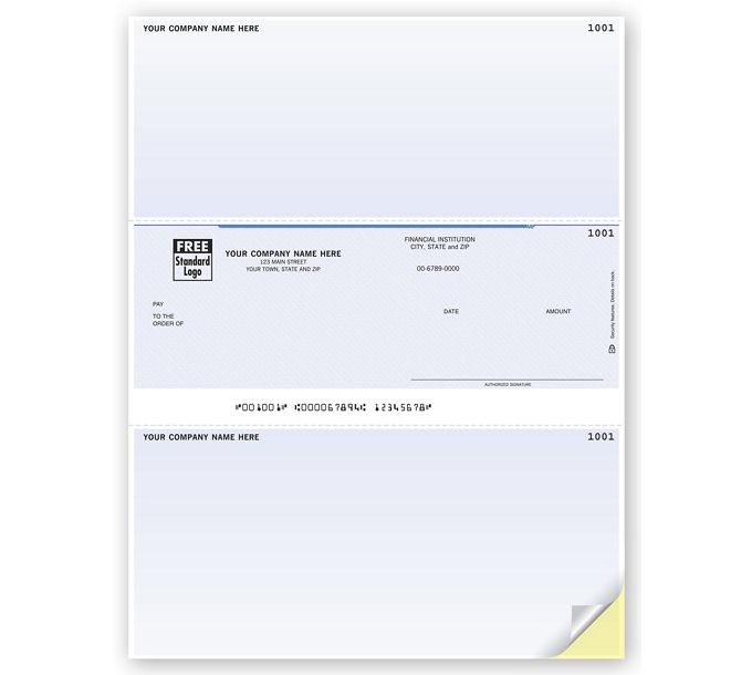 Laser Middle Multi-Purpose Check (DLM107) - Custom Printed | Deluxe.com