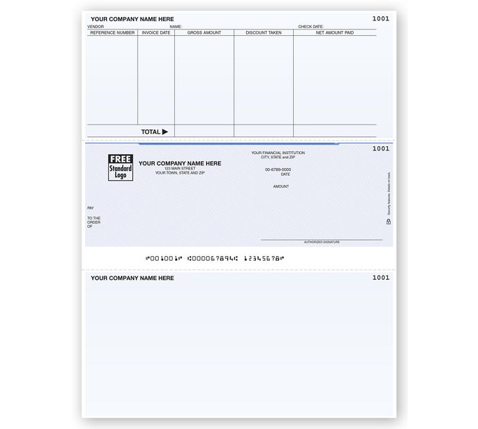 Business Checks - Laser Middle Accounts Payable Check - DLM203 by ...