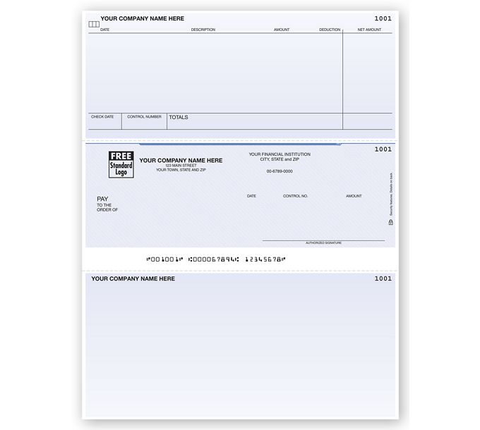 Business Checks - Laser Middle Accounts Payable Check - DLM215 by ...