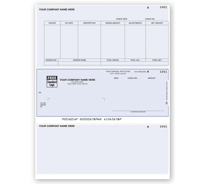 Business Checks - Laser Middle Accounts Payable Check - DLM216 by ...