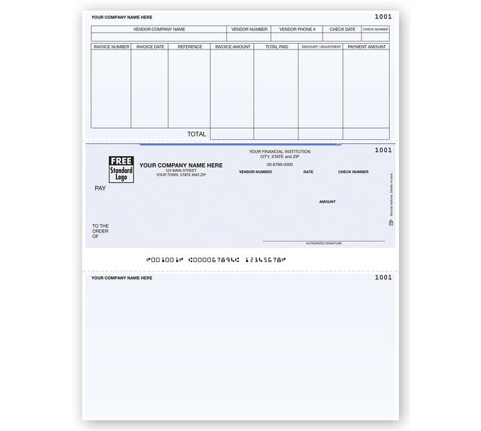Business Checks - Laser Middle Accounts Payable Check - DLM221 by ...