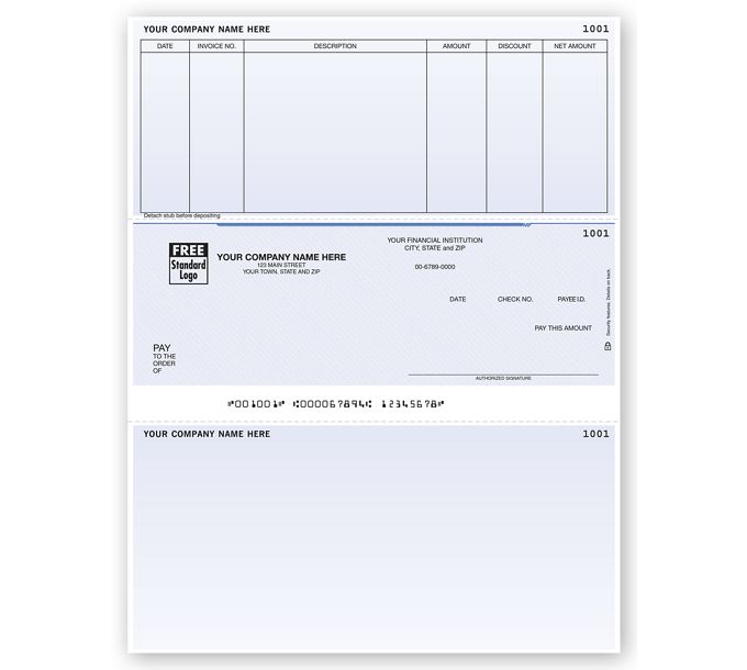 Business Checks - Laser Middle Accounts Payable Check - DLM225 by ...