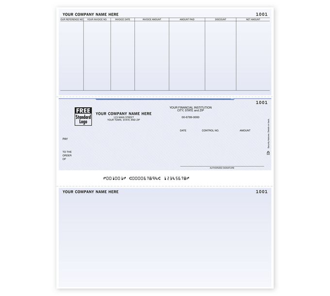 Business Checks - Custom Laser Middle Accounts Payable Check - DLM227 ...