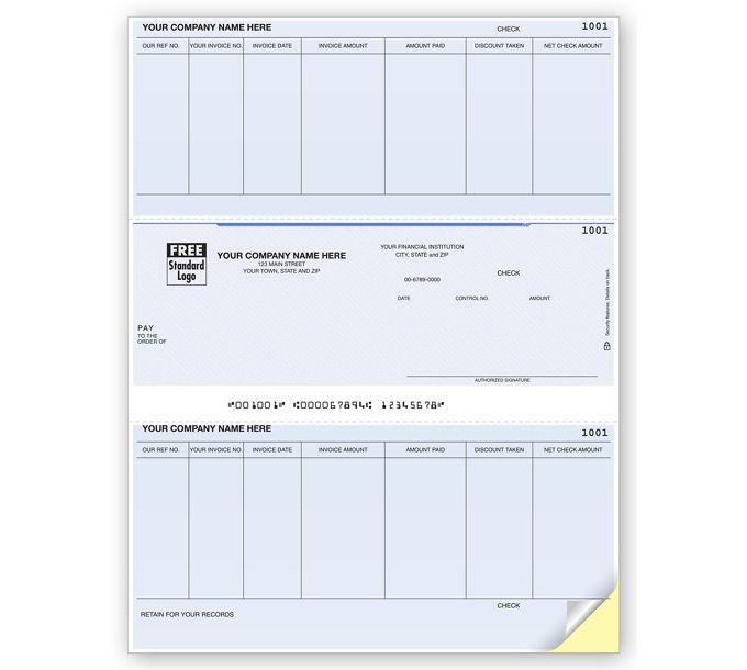 Business Checks - Custom Printed Laser Accounts Payable Check ...