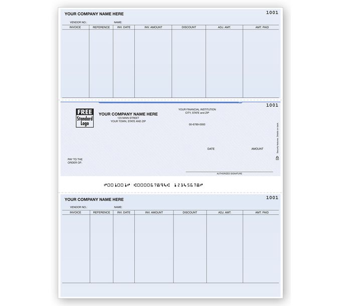 Business Checks - Custom Printed Laser Accounts Payable Check ...