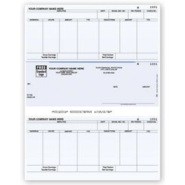Customizable Payroll Checks for Business - Manual and Laser