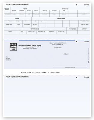 Payroll Checks - Laser Middle Payroll Check - DLM362 by Deluxe | Deluxe.com