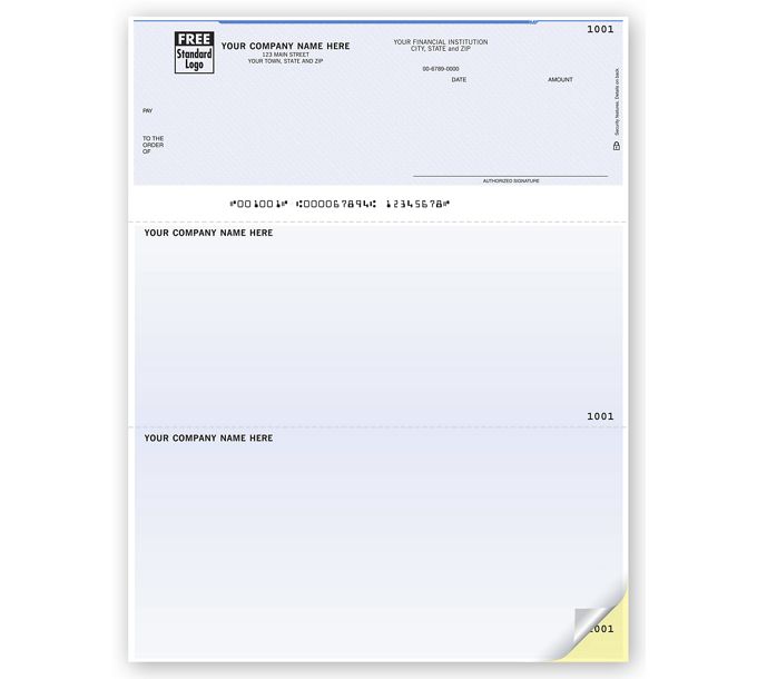 Laser Top Multi-Purpose Check (DLT153) - Custom Printed Deluxe | Deluxe.com
