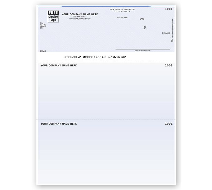 Business Checks - Custom Printed Laser Top Multi-Purpose Check - DLT160 ...