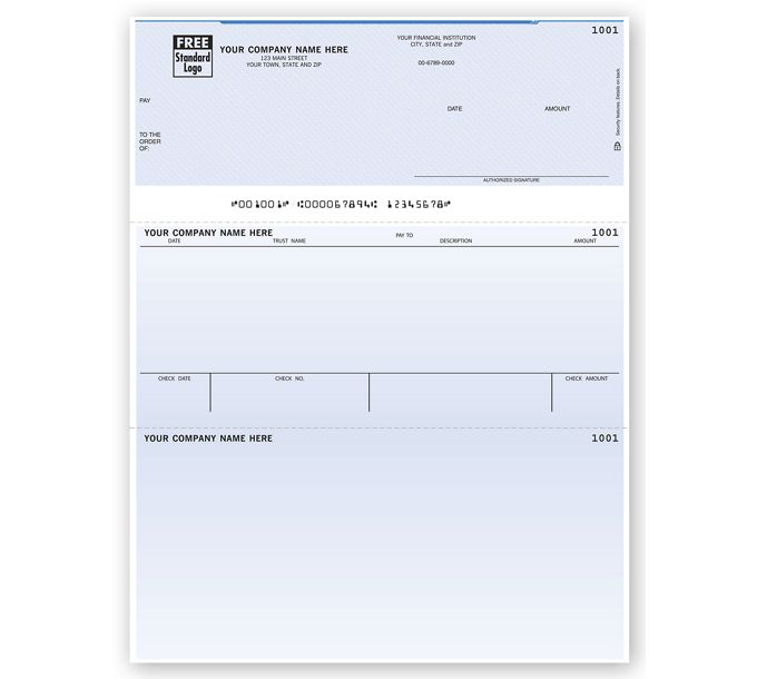 Business Checks - Custom Laser Top Trust Account Check - DLT228 by ...