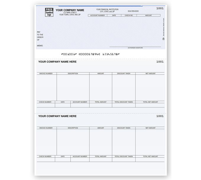 Business Checks - Laser Top Accounts Payable Check - DLT238 by Deluxe ...