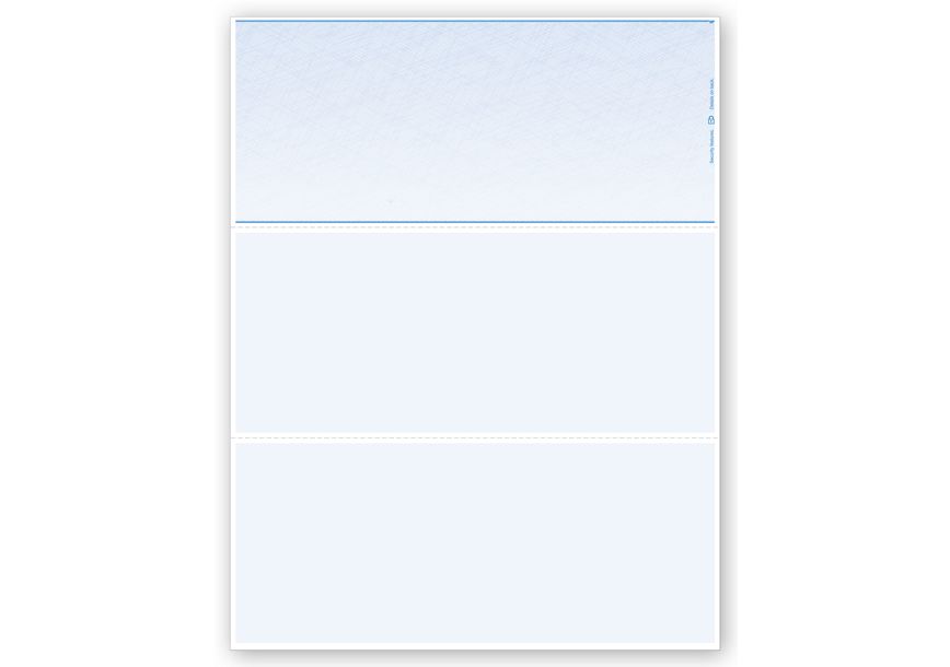 Business Checks - Laser Top Check With 3 2/23 & 7 Perforated, Blank ...