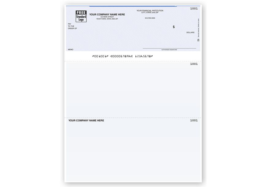 Custom Laser Top Multi-Purpose Business Check - DNL200