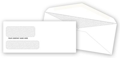 Business Envelopes - Custom Printed Double Window Confidential Envelope ...