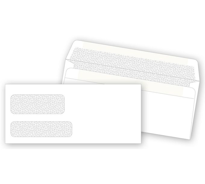 Business Envelopes - Custom Printed Double Window Confidential Envelope ...