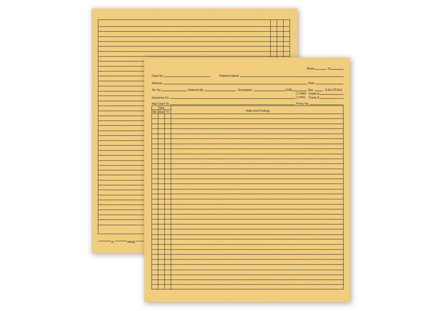 General Patient Exam Records, Folder Style | H356 | Deluxe
