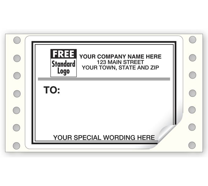 Business Labels - Continuous White Mailing Labels with Black Borders ...