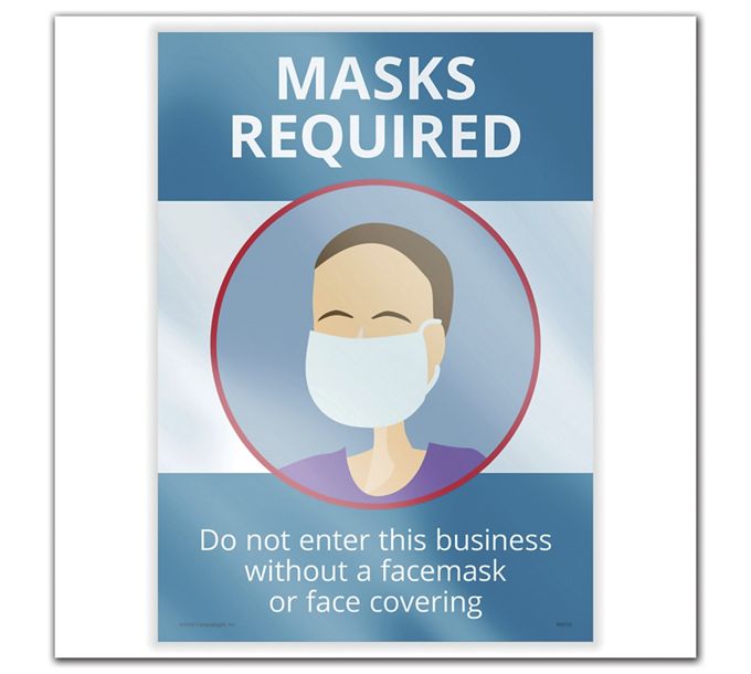 Face Masks Required Window Cling \ Deluxe | Deluxe.com