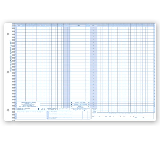 Daily Control Sheets: Check or Cash - ShopDeluxe | Deluxe.com