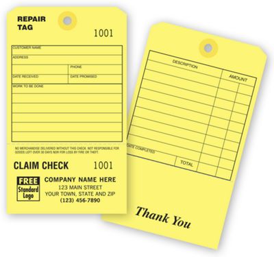Order Custom Repair & Service Tags | Deluxe.com