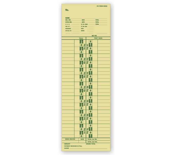 Time Records - Weekly Time Record - R9306 by Deluxe | Deluxe.com