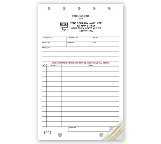 Business Forms - Packing Lists - RF6600 by Deluxe | Deluxe.com