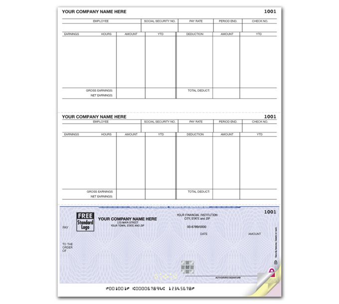 High Security Laser Bottom Payroll Check - SSLB333 \ Deluxe | Deluxe.com