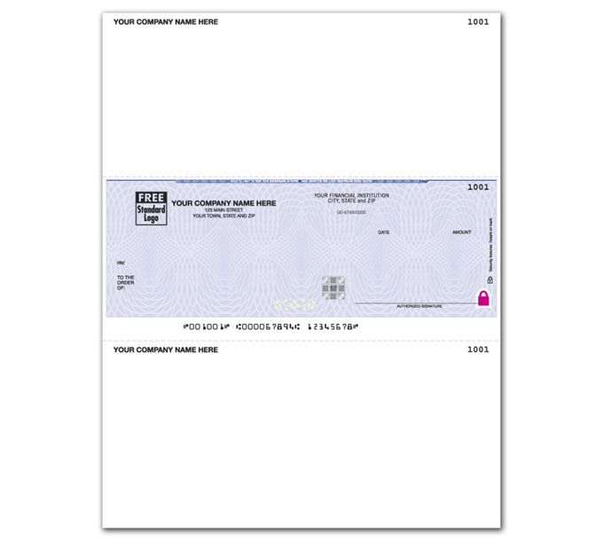 High Security Mid Laser Checks - Work w/ Sage50, MAS & More - SSLM108