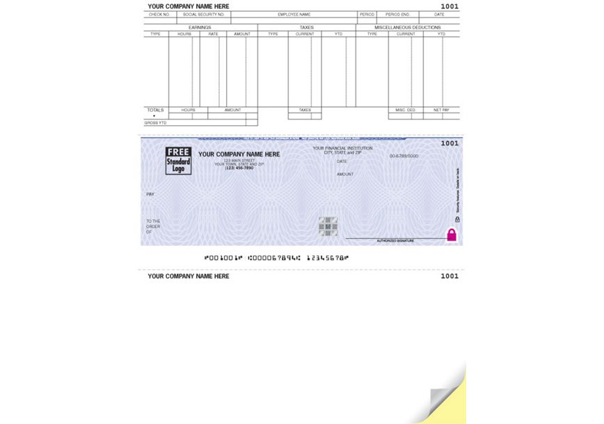 Laser High Security Mid Checks - Work w/ SAGE ERP & More - SSLM303
