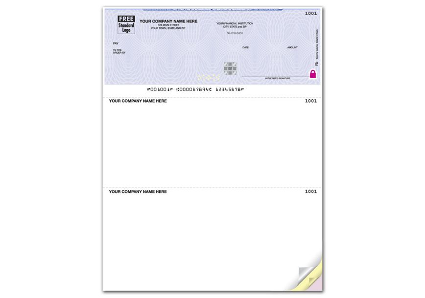 High Security Unlined Laser Top Check - MYOB and more - SSLT111