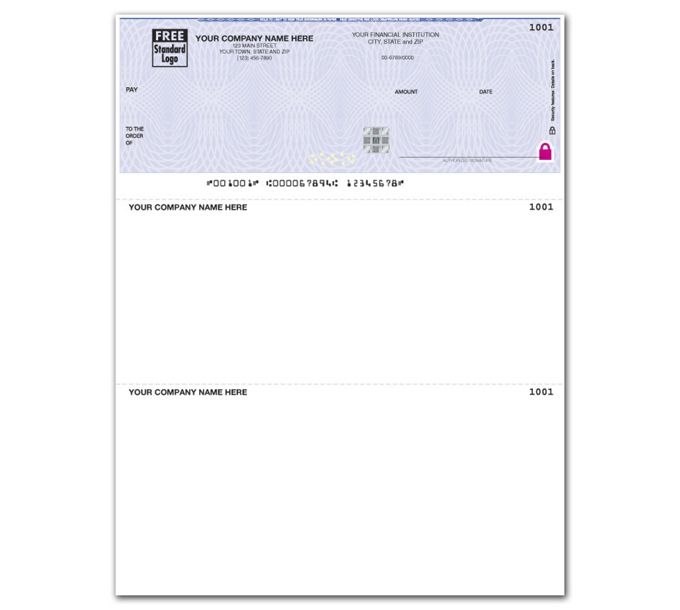 High Security Unlined Laser Top Check - In House Accountant - SSLT112