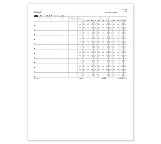 Laser 1095C ACA Continuation Sheet | Deluxe.com