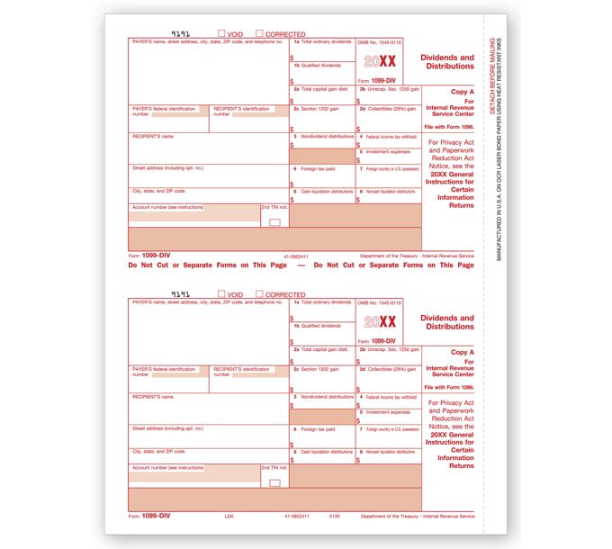 Printable Form 1099 Div - Printable Forms Free Online