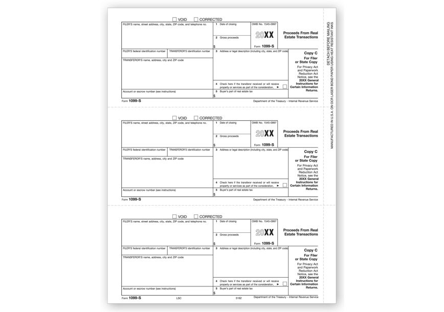 Laser 1099-S, Payer/State Copy C