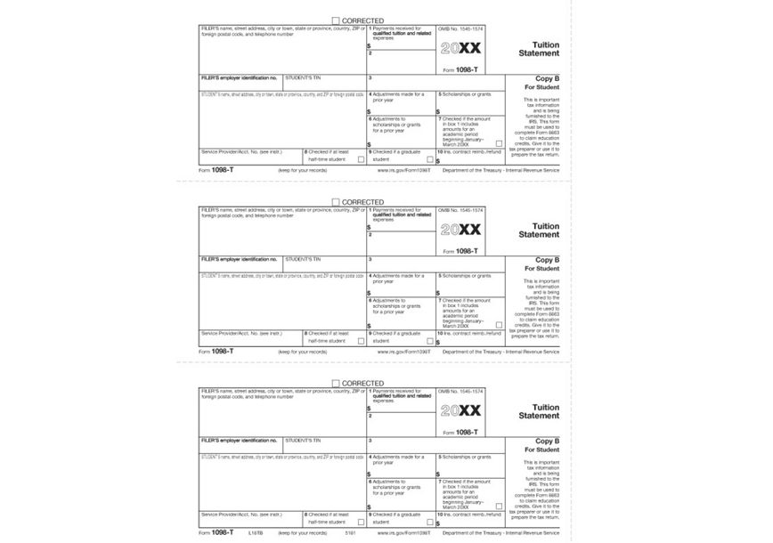 Laser 1098-T, Student Copy B, Bulk