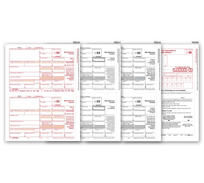 Laser 1099-MISC Income Set, 5-part | Deluxe.com