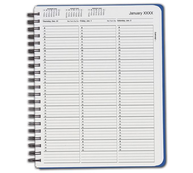 Appointment Books - TimeScan 1 Col 15 Min Wirebound Appointment Book ...