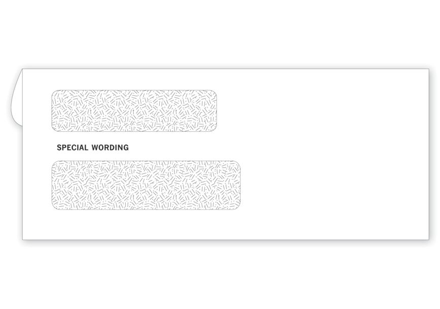 Double Window Standard Seal Business Envelopes \ Deluxe